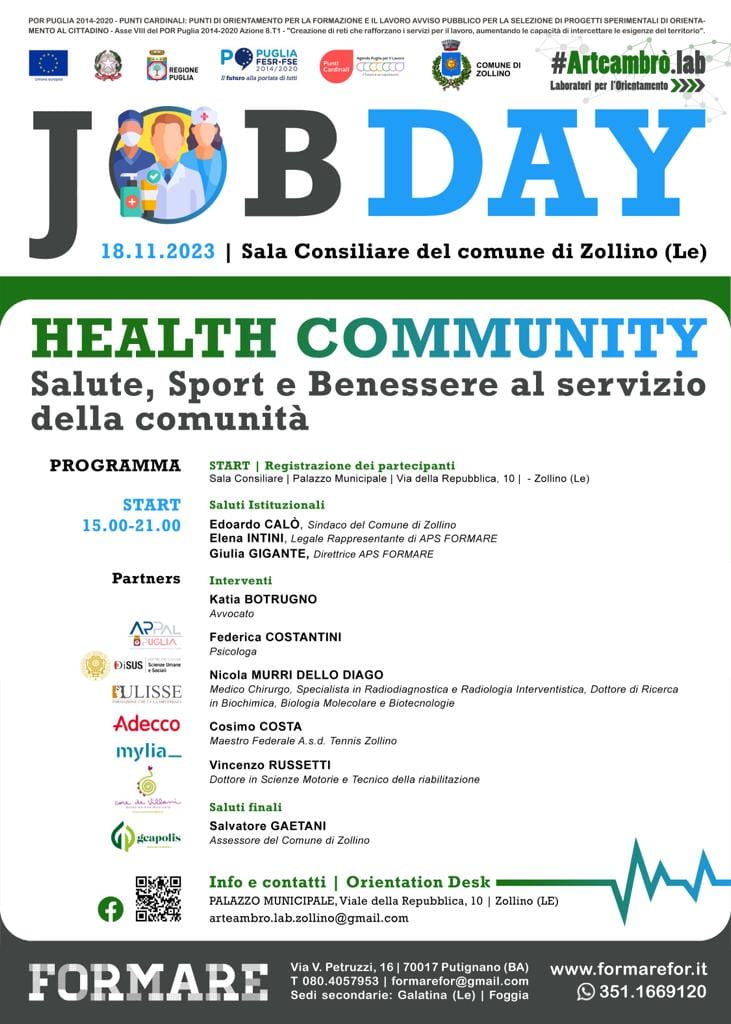 JOB DAY – HEALTH COMMUNITY. Salute, Sport e Benessere al servizio della ... JOB DAY – HEALTH COMMUNITY. Salute, Sport e Benessere al servizio della ...